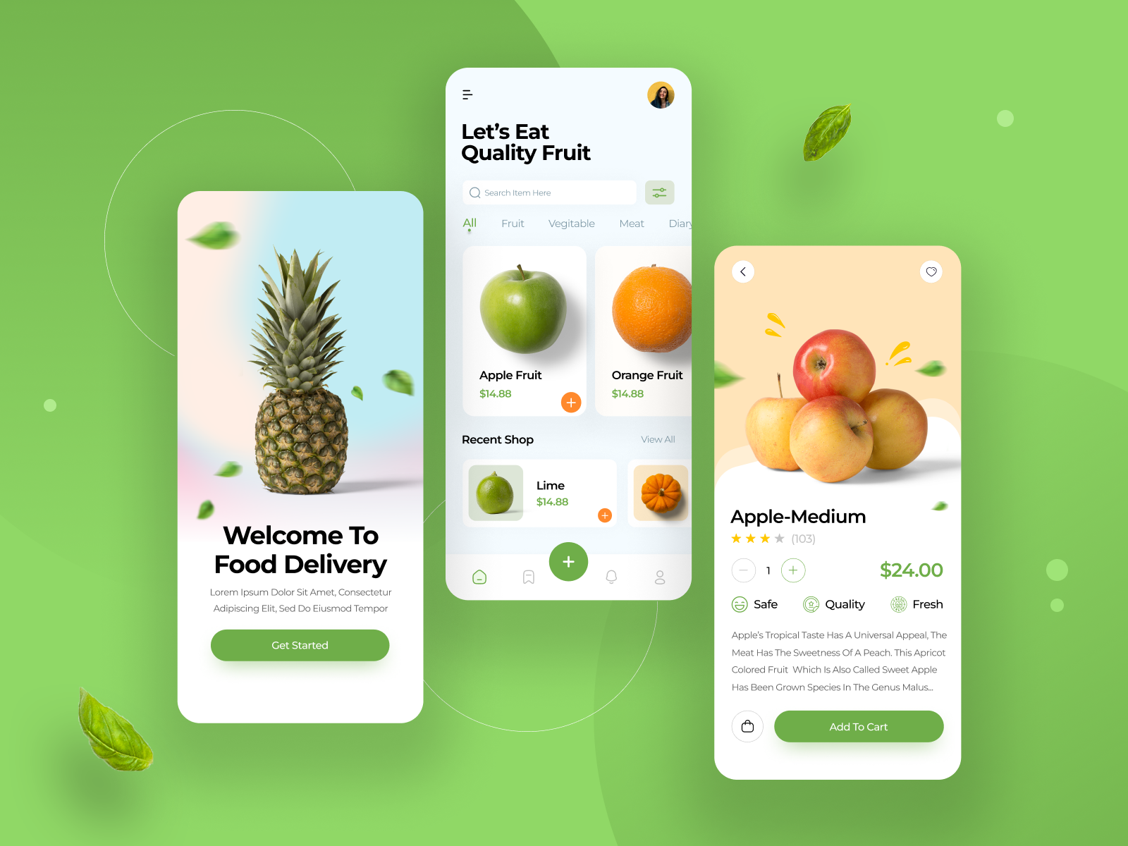Organic Fruits Ui Design by Akhilesh kumar1 on Dribbble
