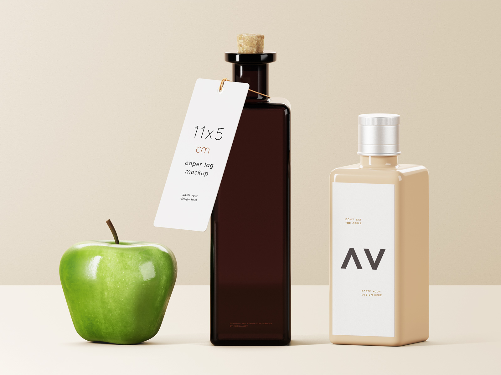 Freebie: Square Bottles Mockup by AlienValley on Dribbble