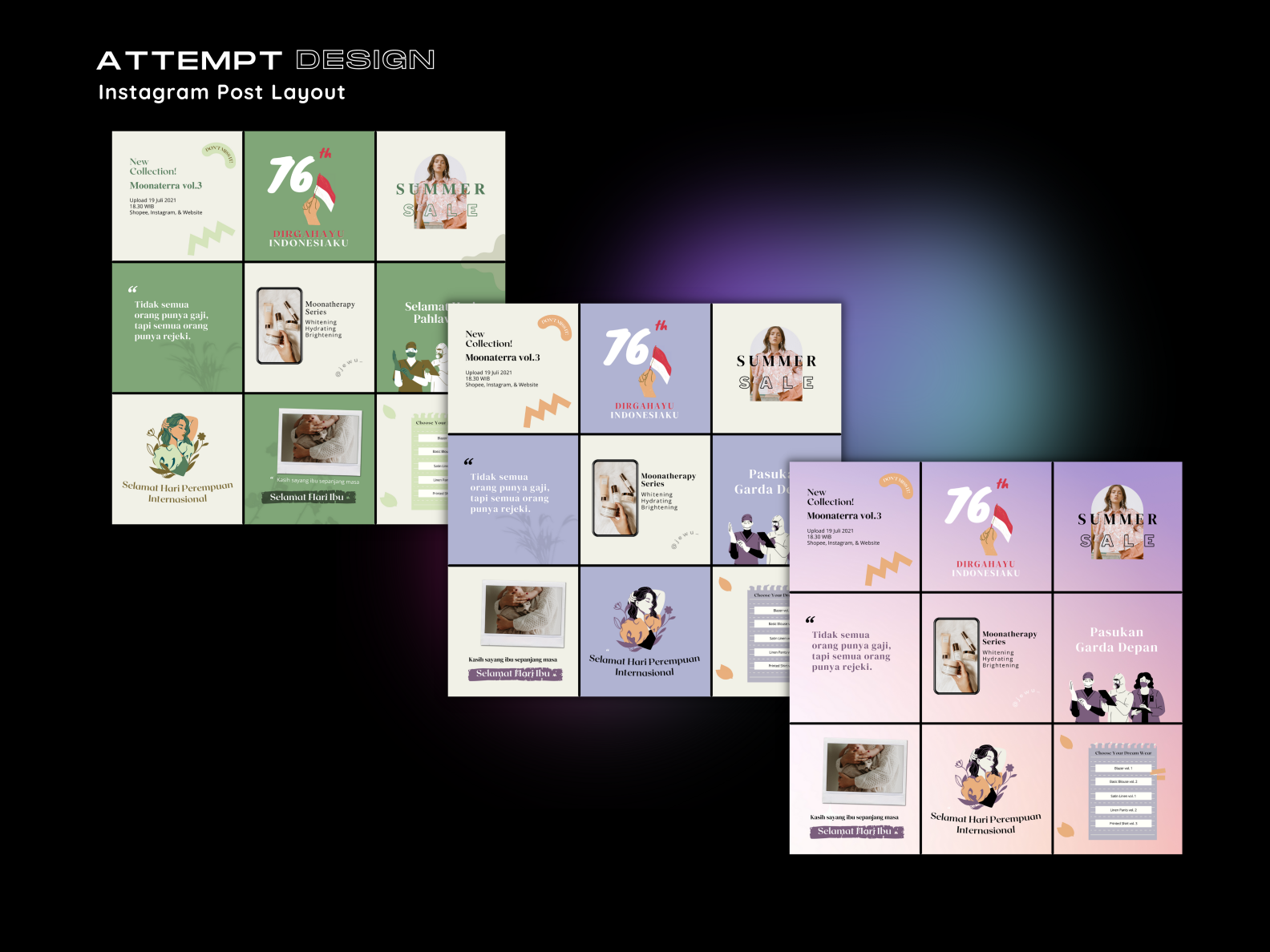 Instagram Post Layout by Jewu on Dribbble