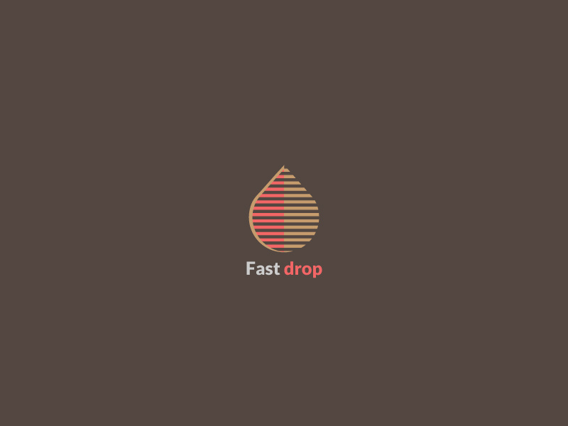 Logo Fast drop by Shanjida on Dribbble