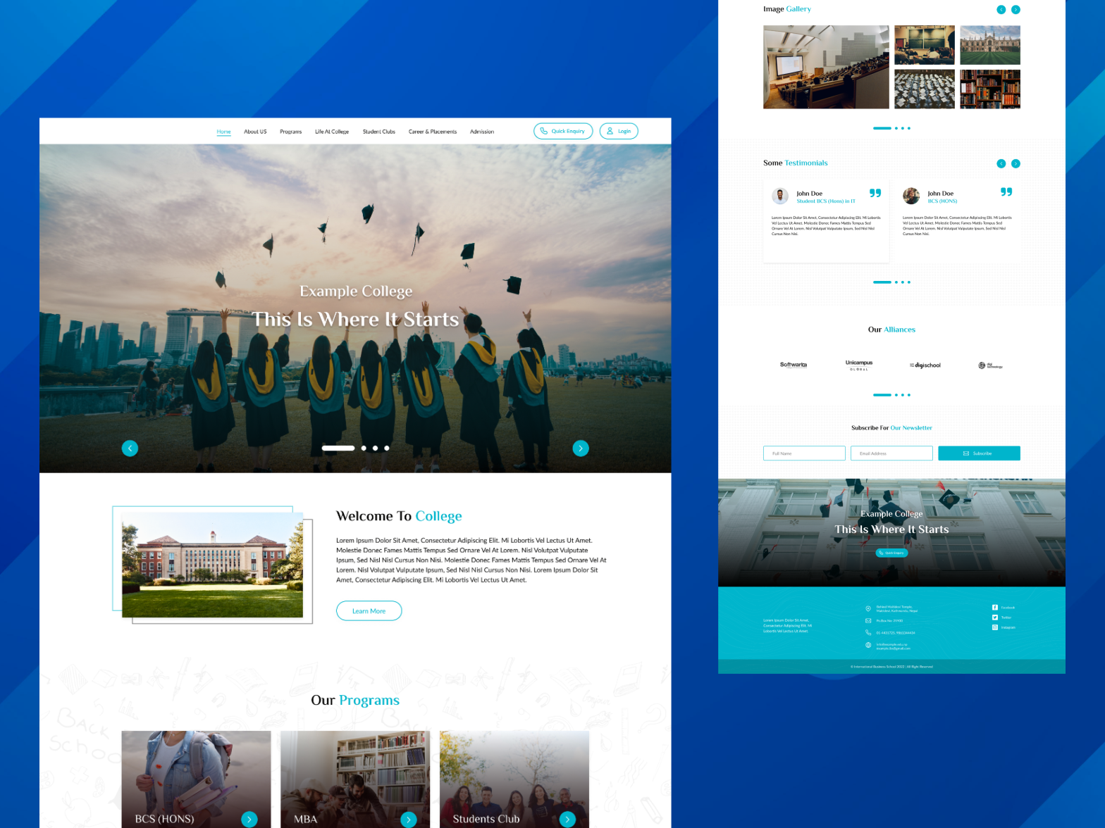 University Website UI Concept by UToPiA on Dribbble