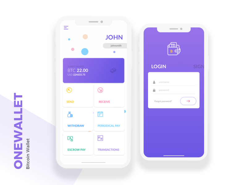 Onewallet - A Bitcoin Wallet by Nimit Dholakia on Dribbble