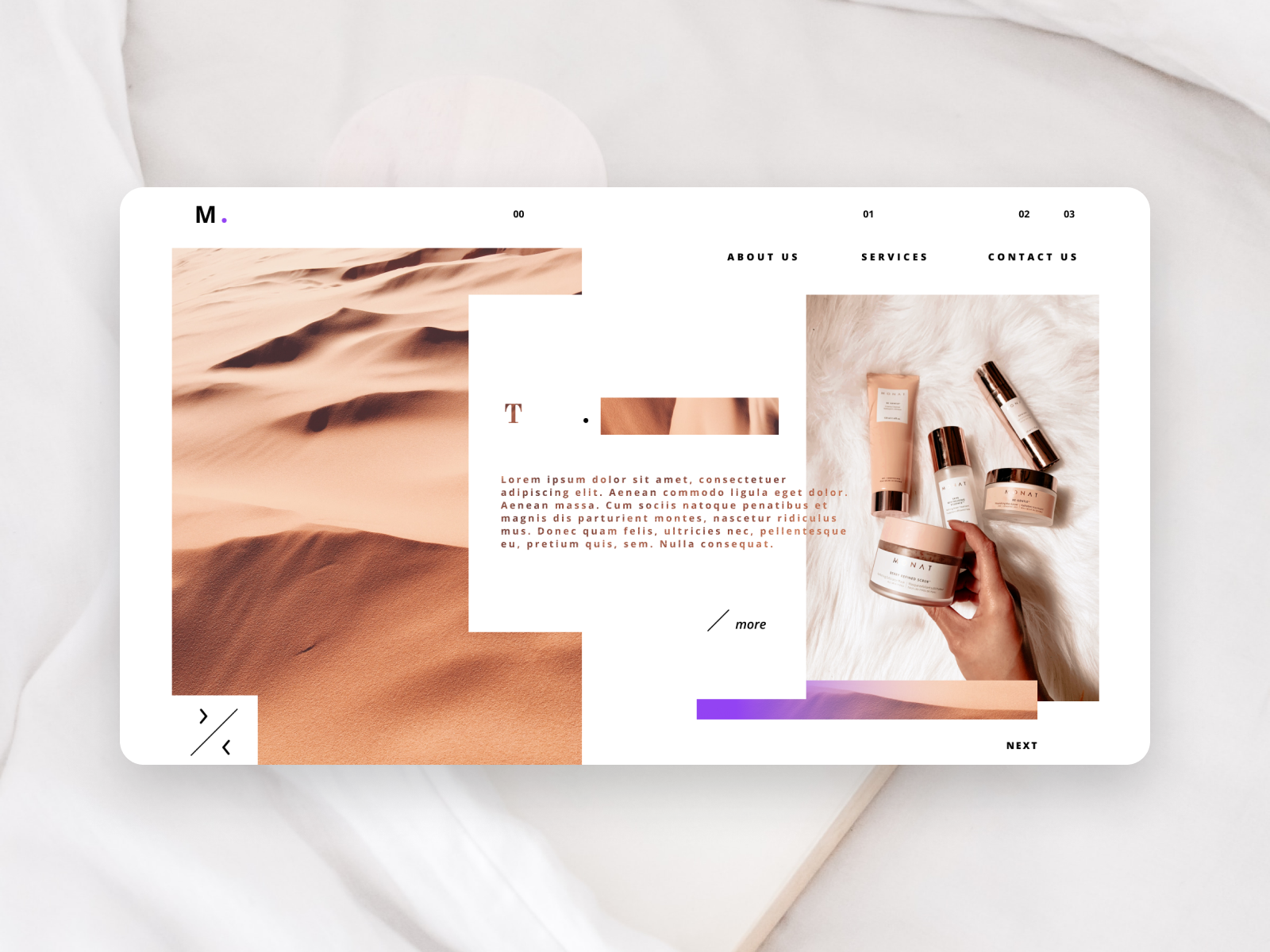 First page by Elizabeth Prokhorova on Dribbble
