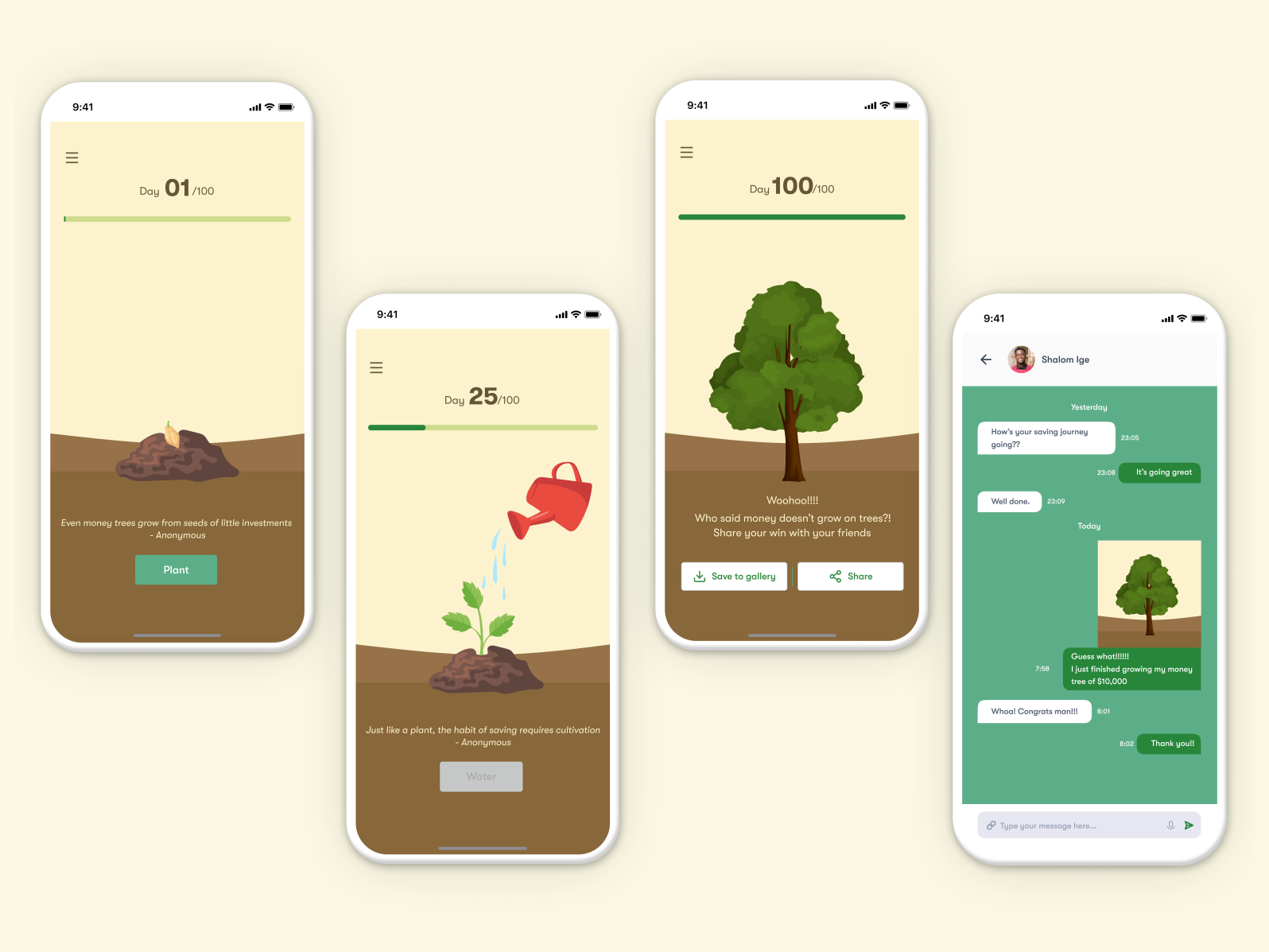 Monetary Money Tree A gamified savings tracker by Shalom Ige on Dribbble