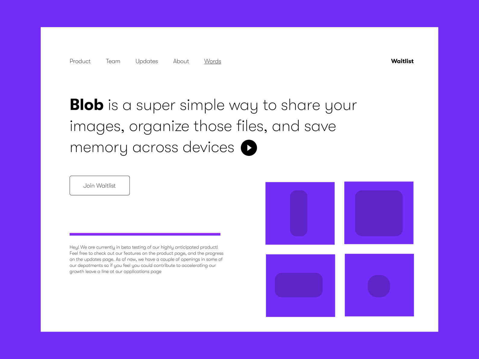 Blob App landing Page by AYUSH on Dribbble