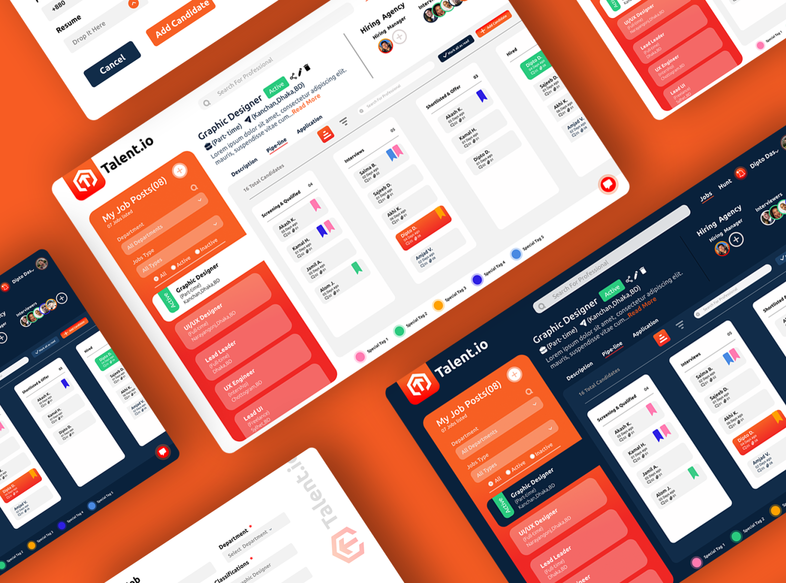 Talent.io ( Recruit Platform Web App) Concept UI by Dipto Das on Dribbble