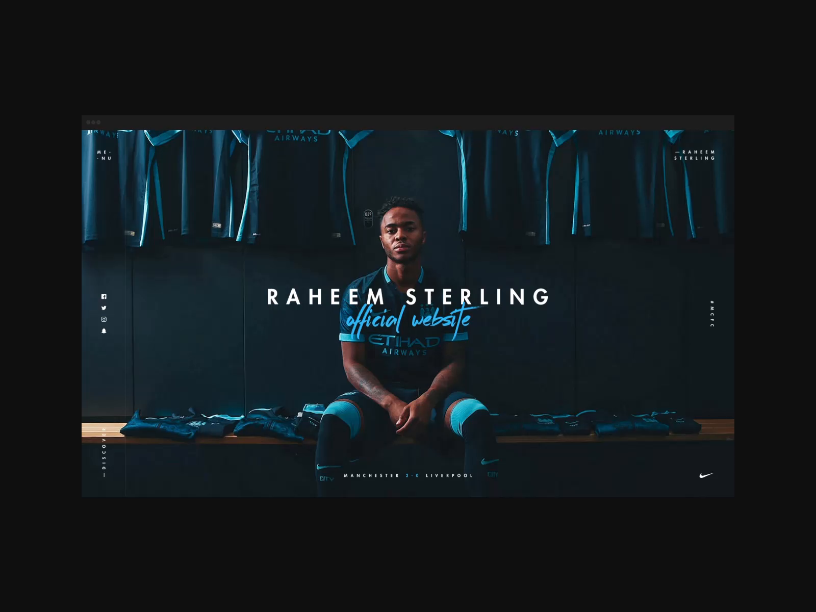 Raheem Sterling - One-Page Website by Jas Panesar / Creative Nerd on Dribbble