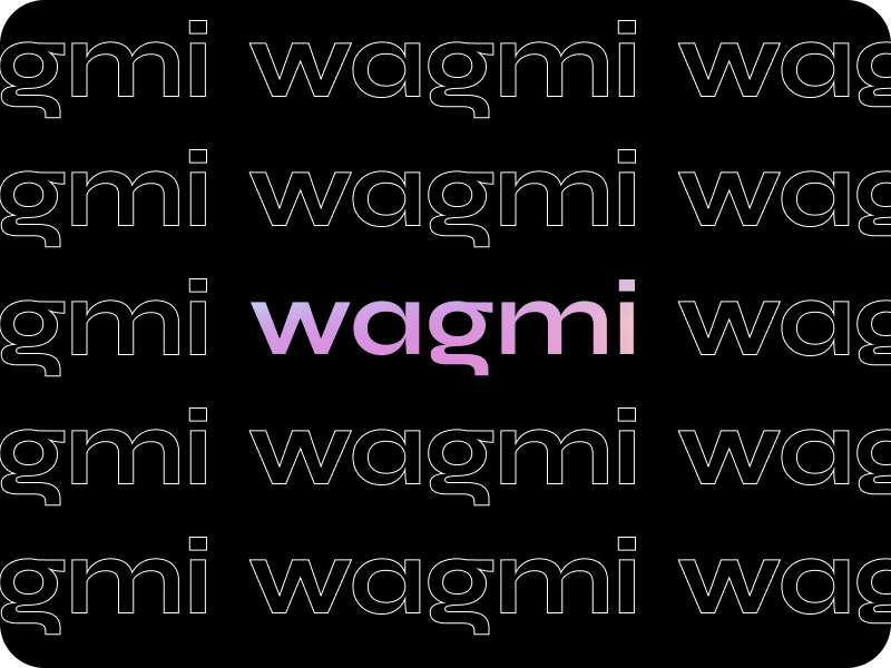 Wagmi Typography by vish on Dribbble