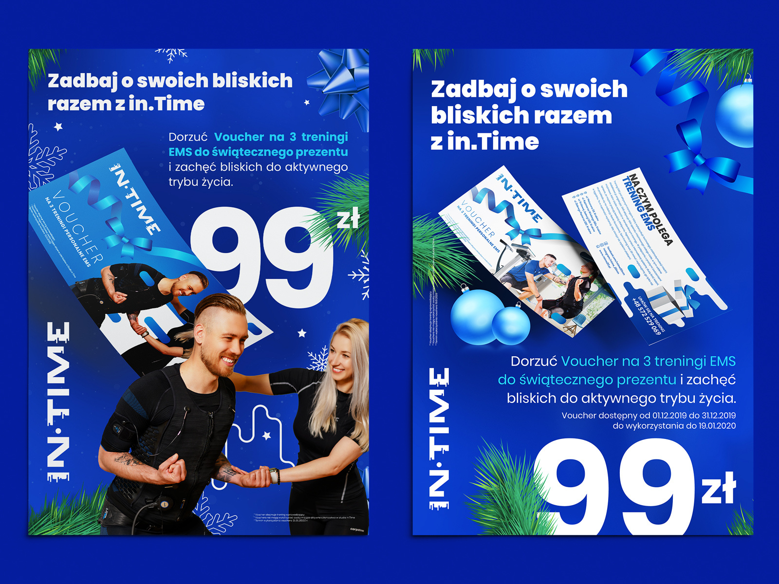 Poster for EMS training studio In.Time by Andrzej Grzesiak® on Dribbble