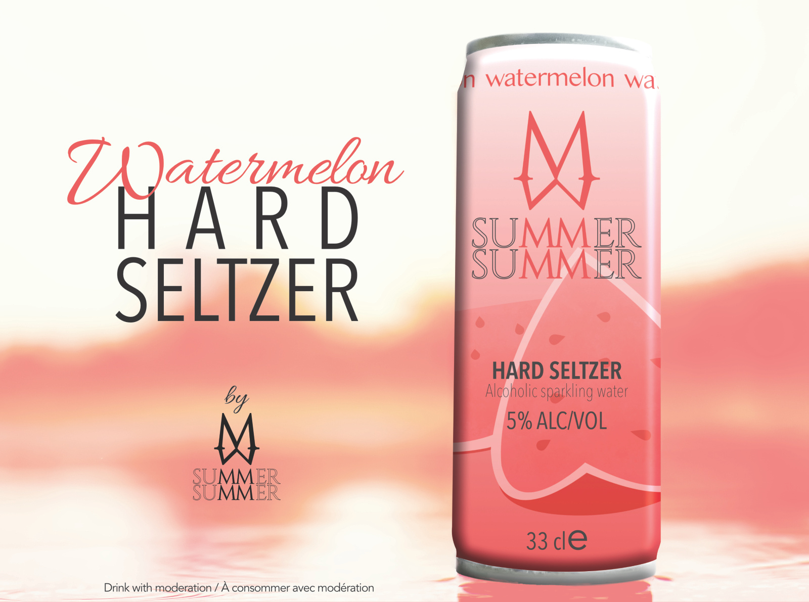 Summer Summer - watermelon hard seltzer by Marine on Dribbble
