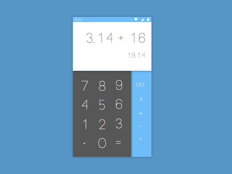 Calculator by Max Gerber on Dribbble