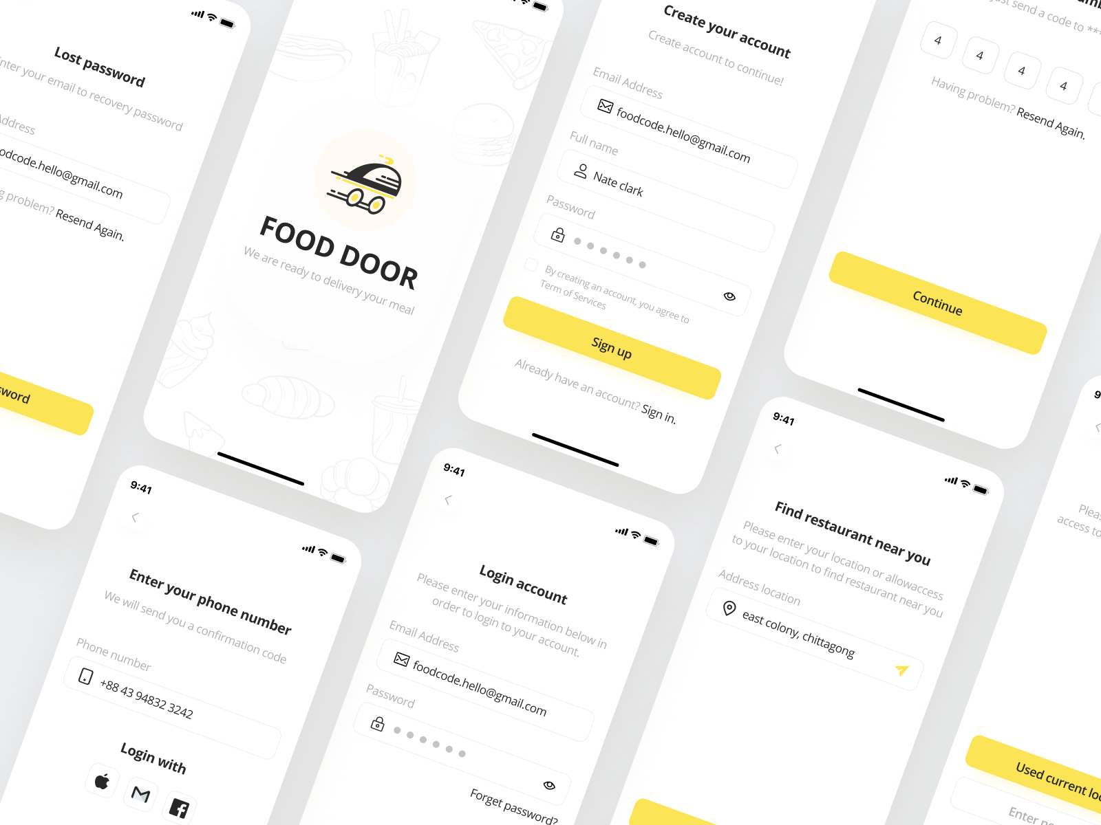 Food Delivery service app - (Login flow) by Md Sakib for Pixency on ...