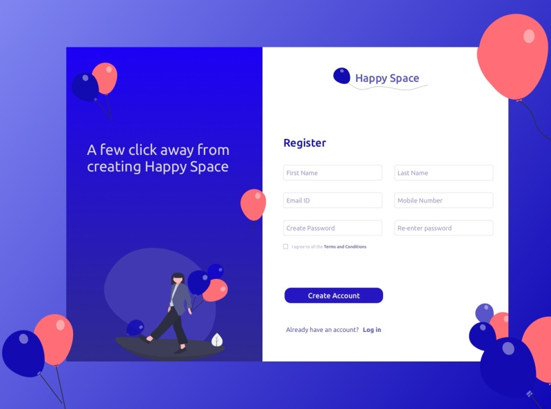 Sign Up Page by Reshma Hegde on Dribbble