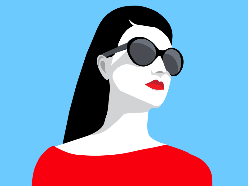 Girl in Red - Illustration by Ashiti on Dribbble