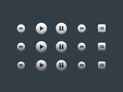 New Rdio Player Buttons by Adam Polselli on Dribbble