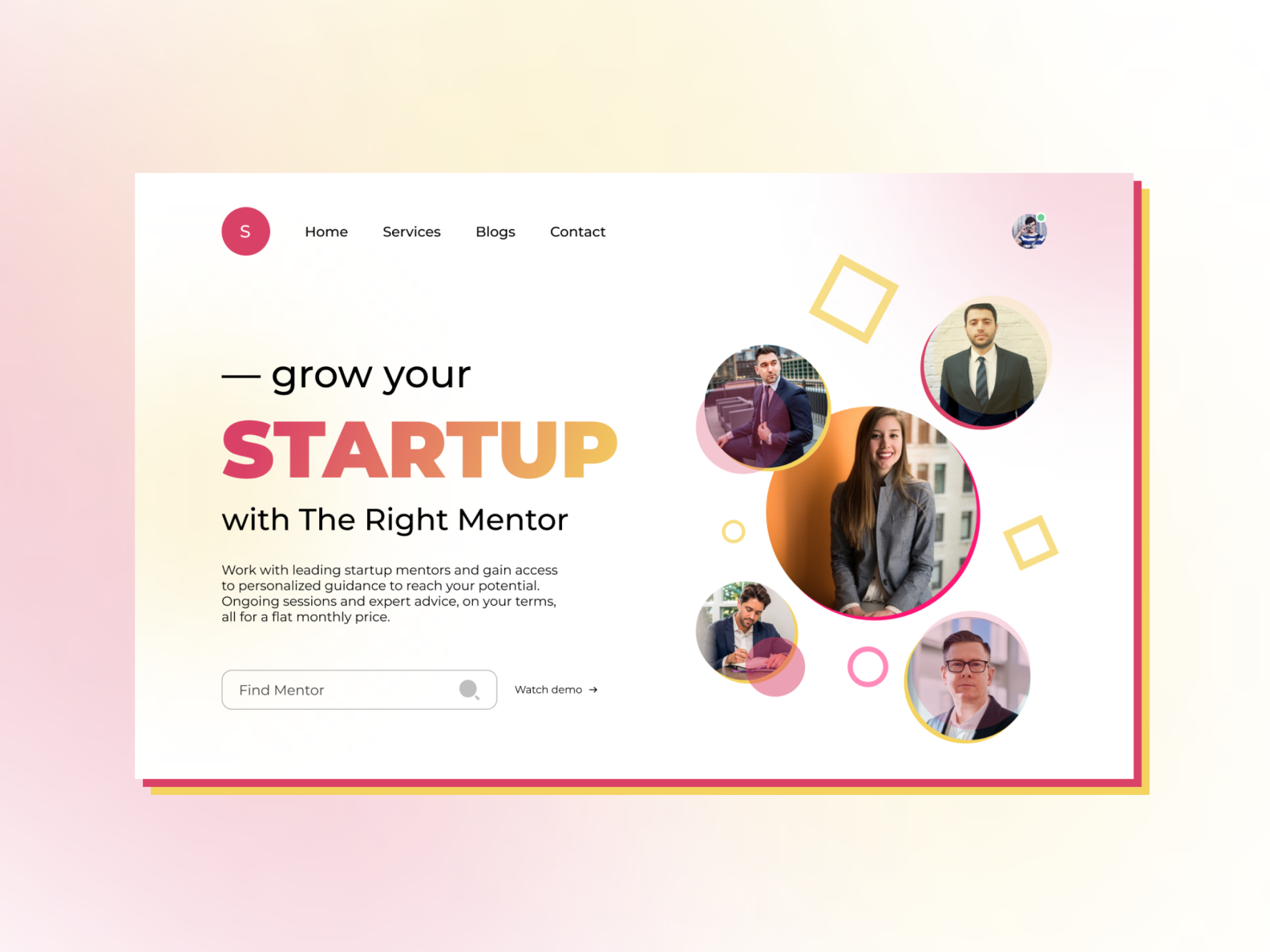 Find Mentor Landing Page By Rhenald Karrel On Dribbble