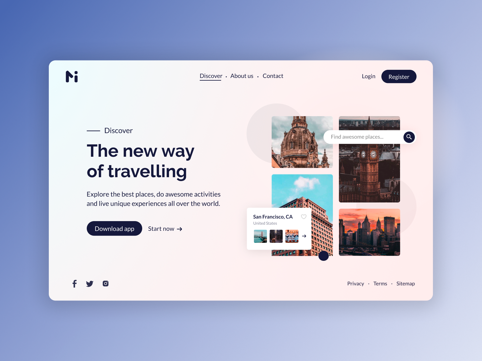 UI Marathon | Landing Page by Sol Kiernan on Dribbble