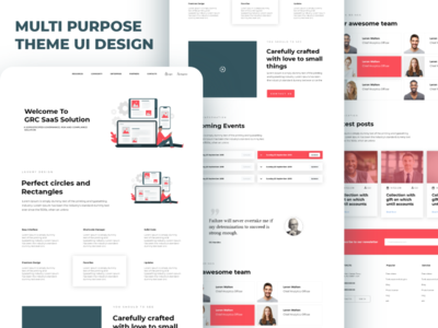 Multi Purpose theme for Organization by Muhammad Yasir Ismail on Dribbble