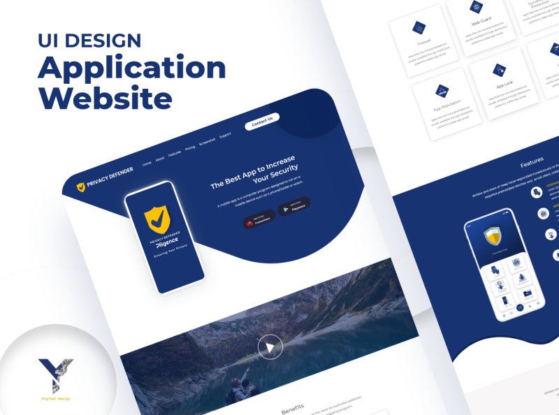 Application Website UI design by Muhammad Yasir Ismail on Dribbble