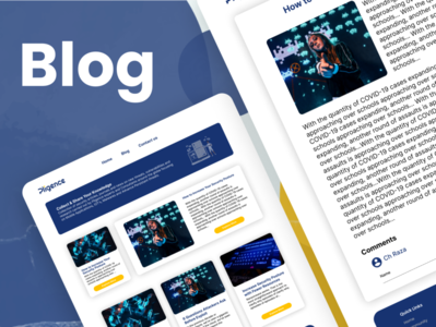 Blog Ui Design by Muhammad Yasir Ismail on Dribbble