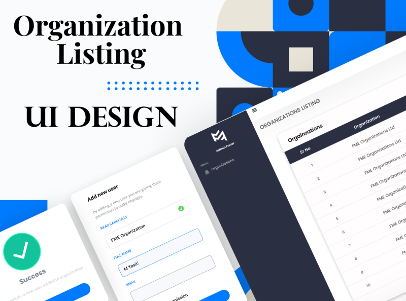 UI DESIGN ORGANIZATION LISTING STUDIO by Muhammad Yasir Ismail on Dribbble