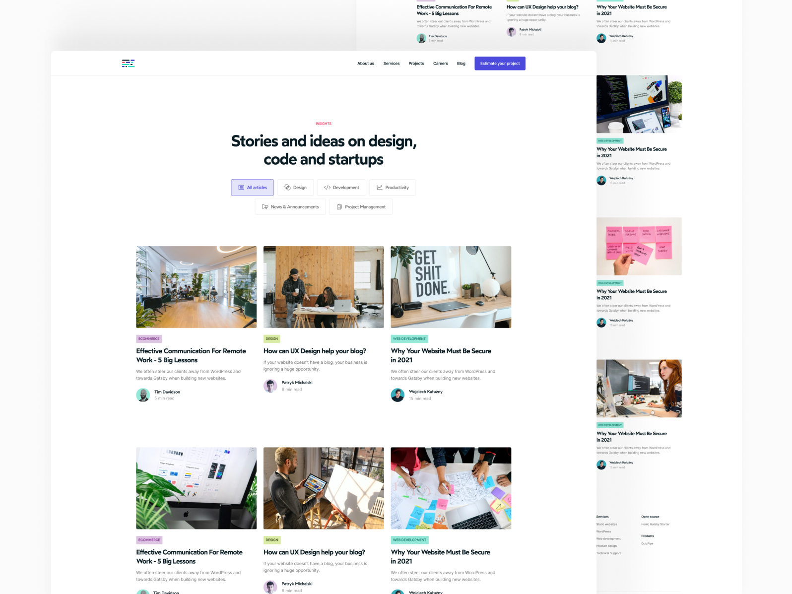 Clean Commit - Blog Redesign by Clean Commit on Dribbble