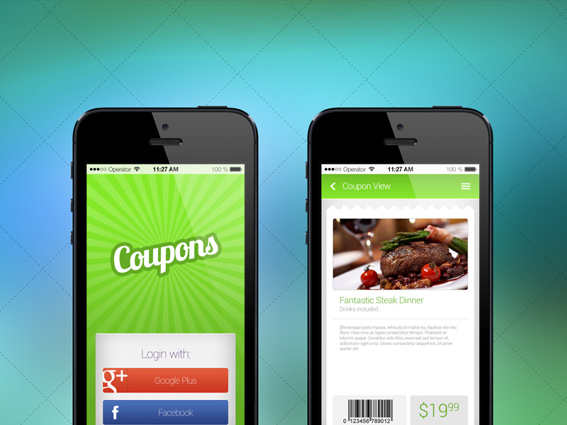 Coupon app freebie by Fuxxo Works on Dribbble