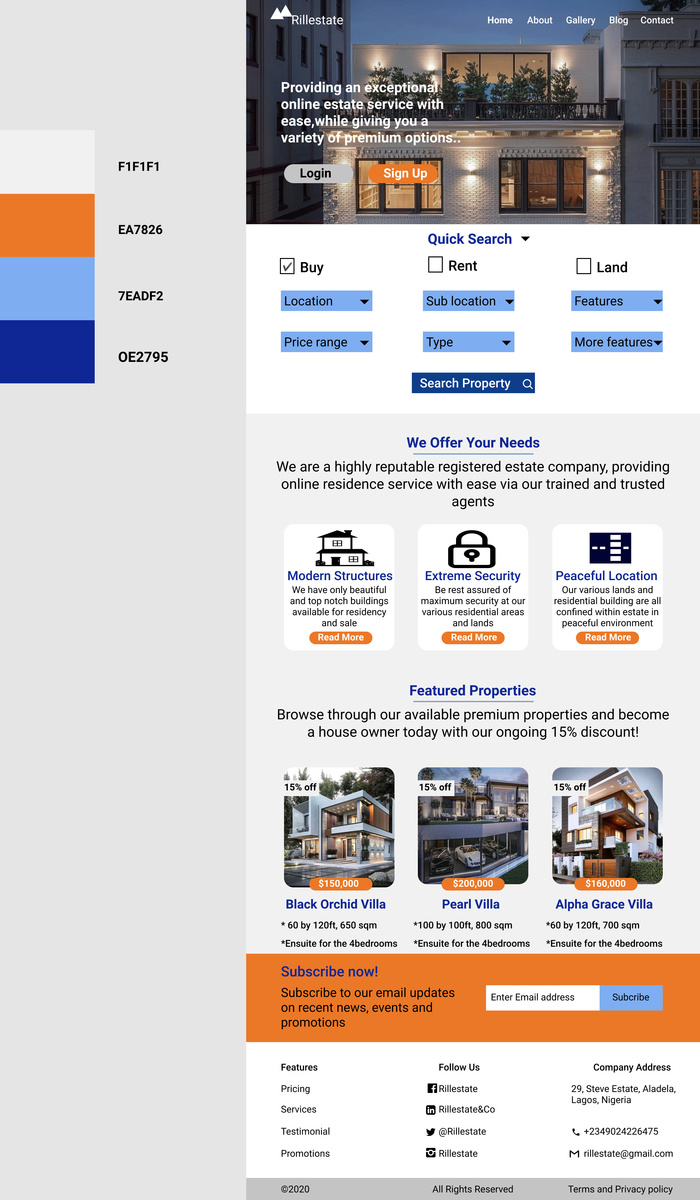Rillestate Properties by Adebisi on Dribbble
