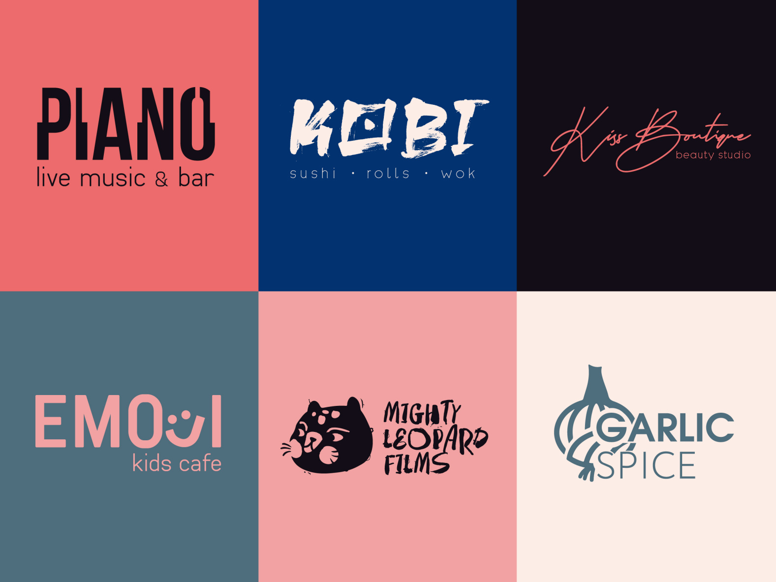 Set of recent logos by Anastasia on Dribbble