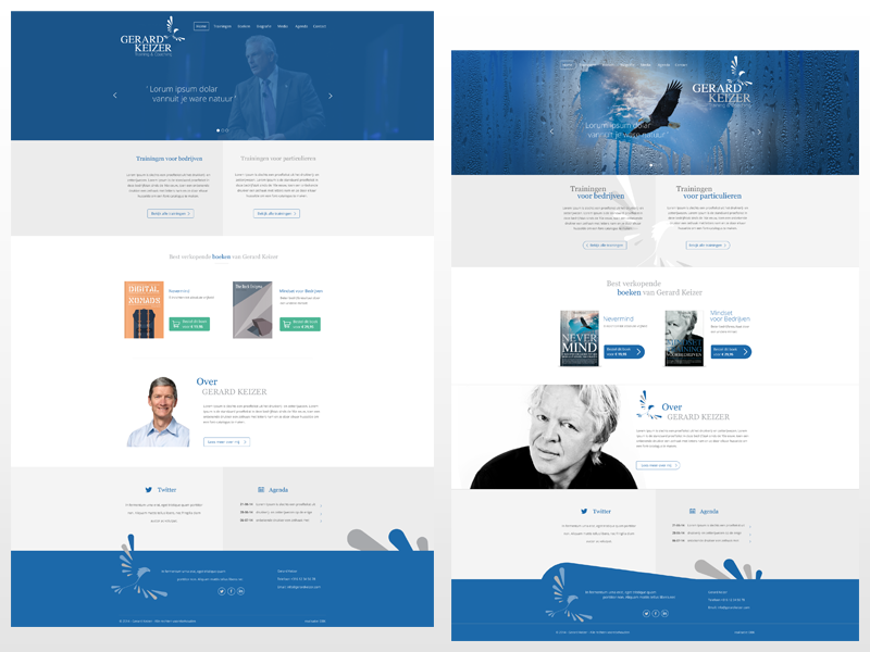 UI/UX Design for an author by Erik Kuijper on Dribbble