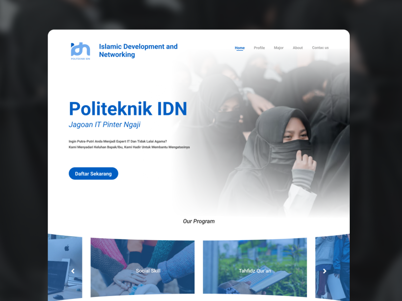 Landing Page - Politeknik IDN Website by Mane mint Dahi on Dribbble