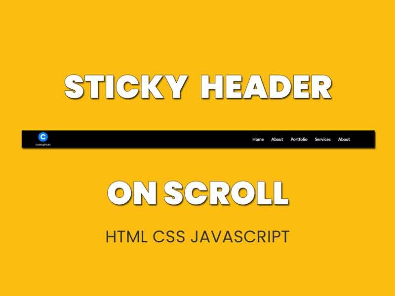 Animated Sticky Header On Scroll With HTML CSS And Javascript By 