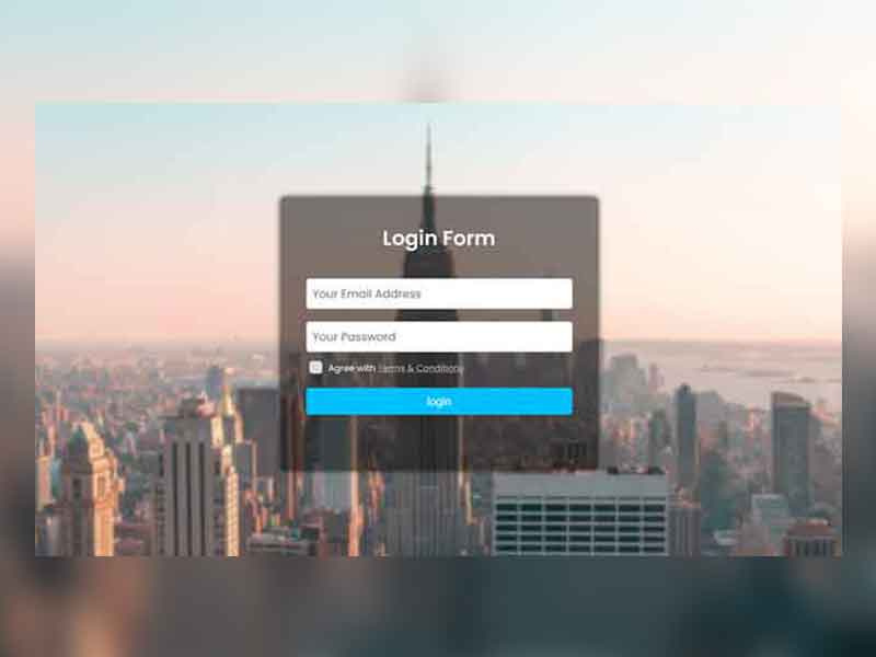 Transparent Login Form HTML CSS by codingflicks on Dribbble