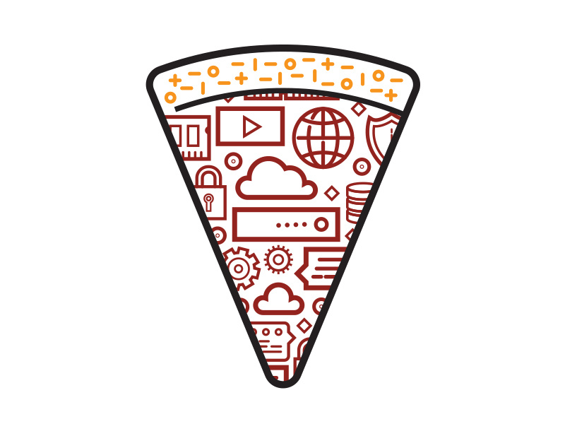 Tech Pizza Concept Slice by wildmikewild on Dribbble