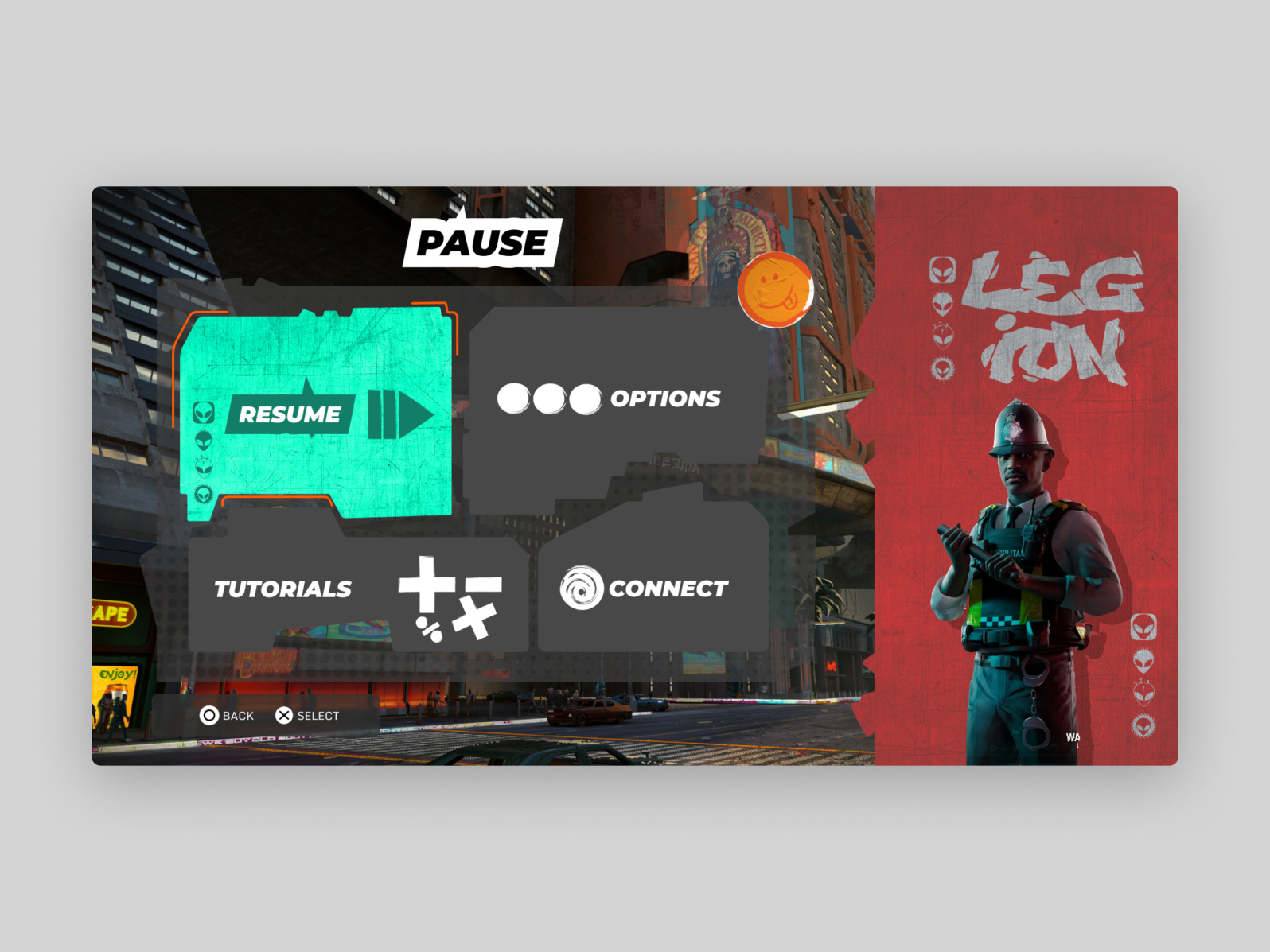 WatchDogs Legion Pause Menu UI Design by Mamudu Jeffrey on Dribbble