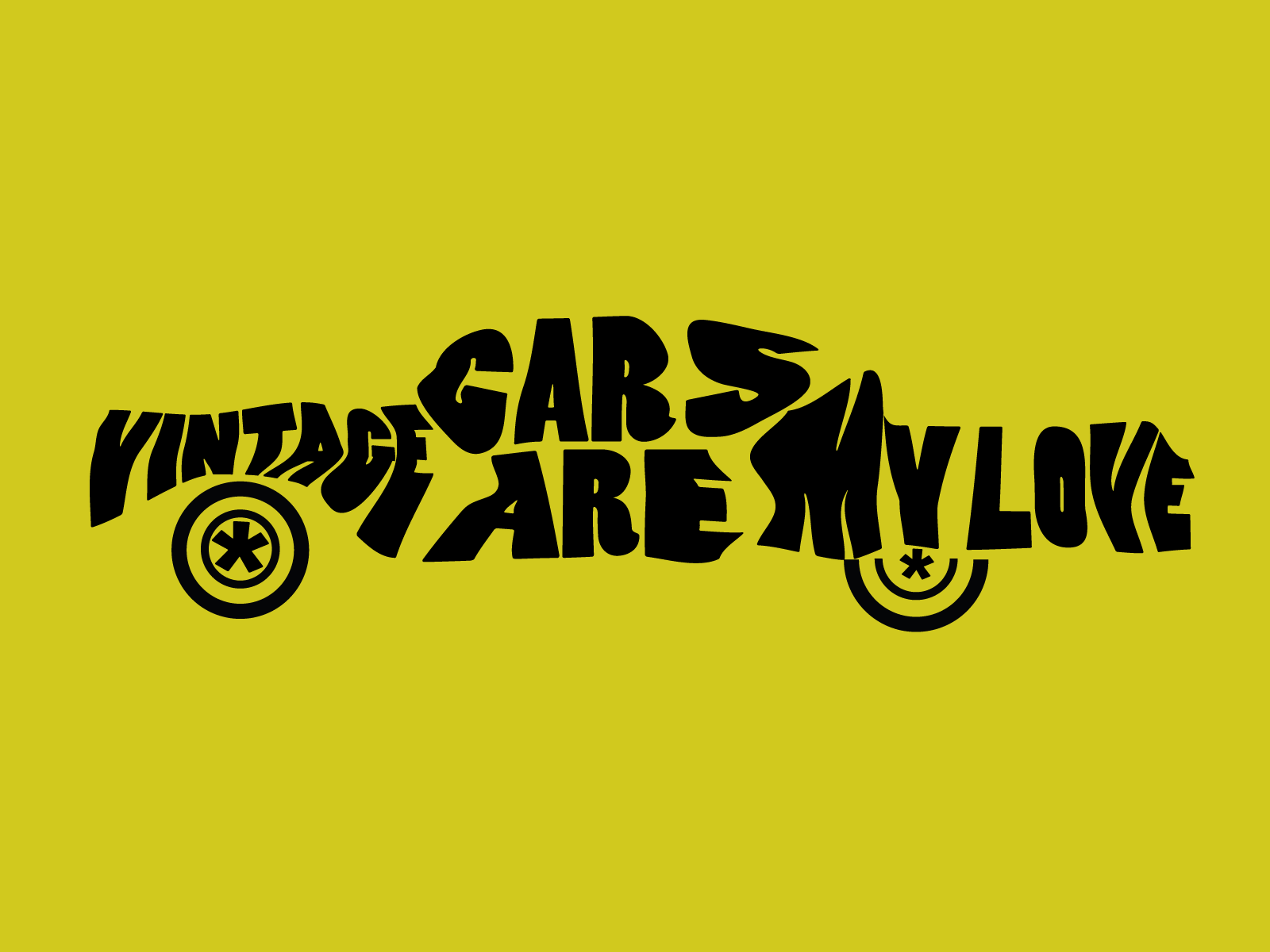Vintage Car (Typography) by Daniyal Ghani on Dribbble