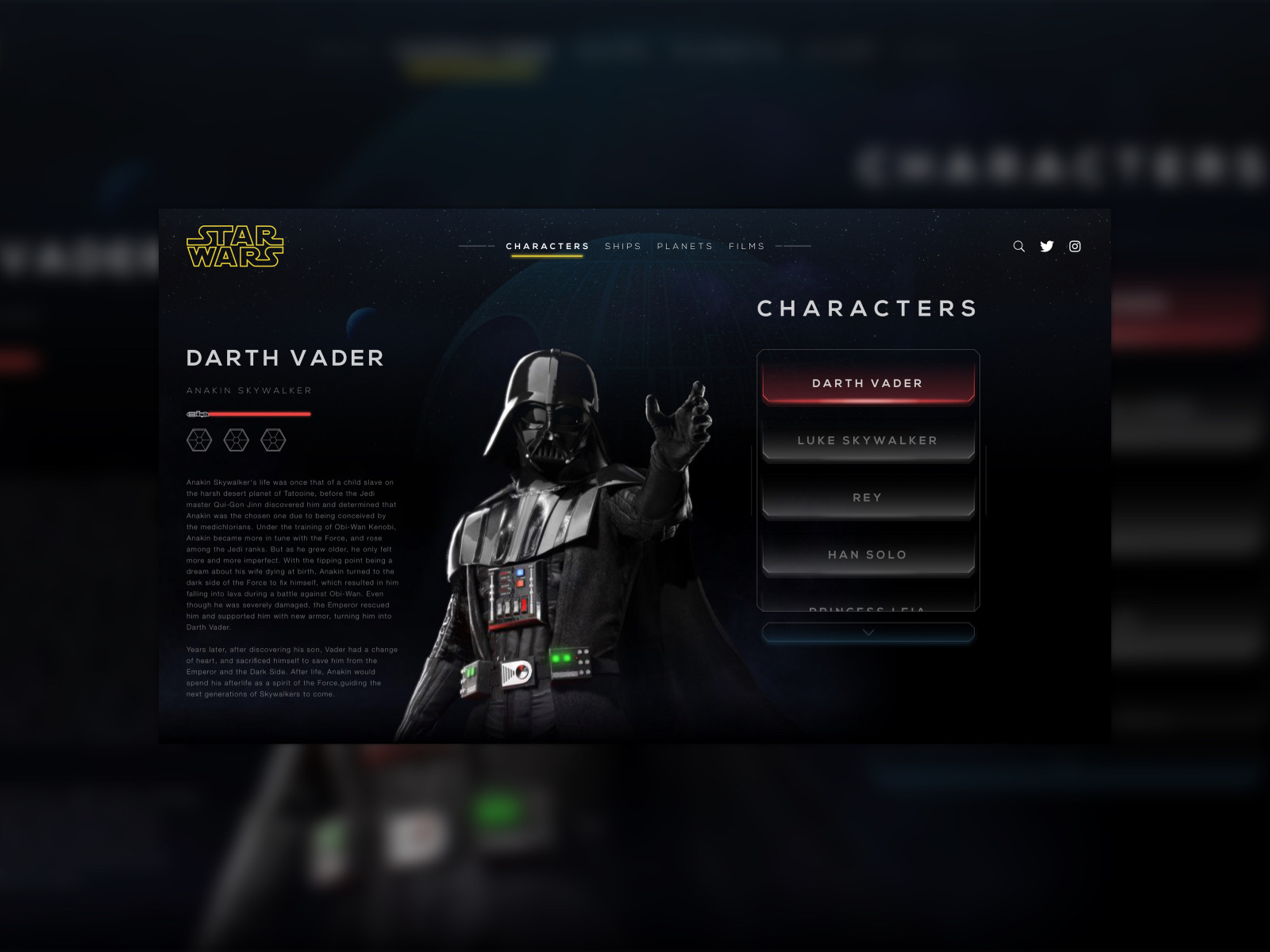 Darth Vader Character by Dan Bacchetta on Dribbble