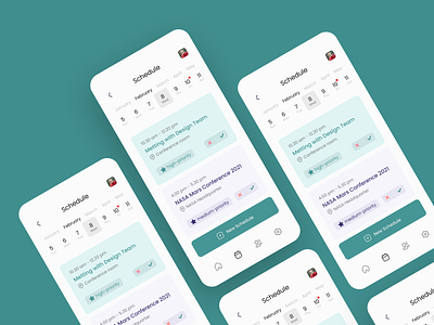 Schedule app UI design by ashiouzzaman.ux on Dribbble