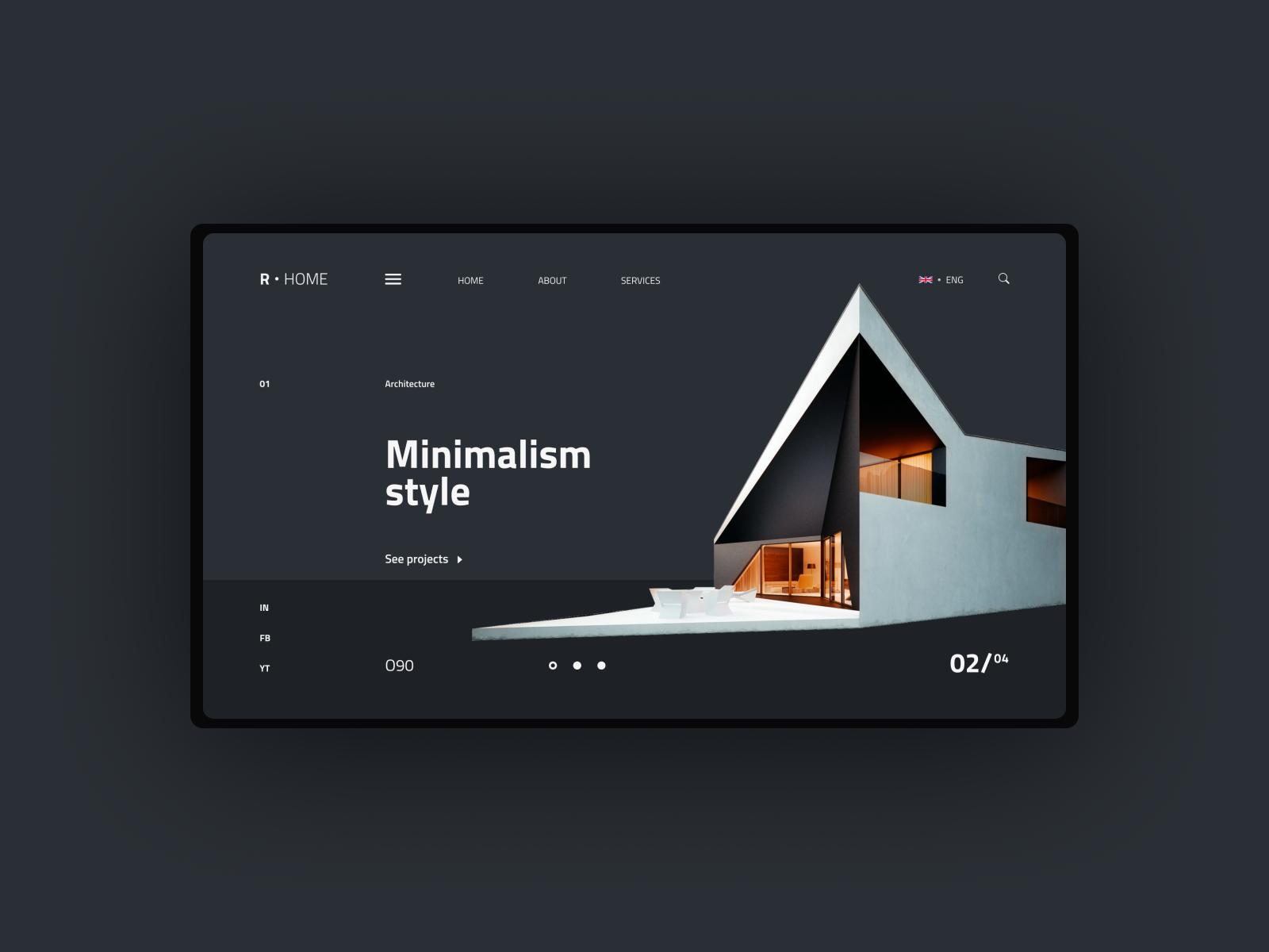 Minimalism - Architecture Landing Page by ashiouzzaman.ux on Dribbble
