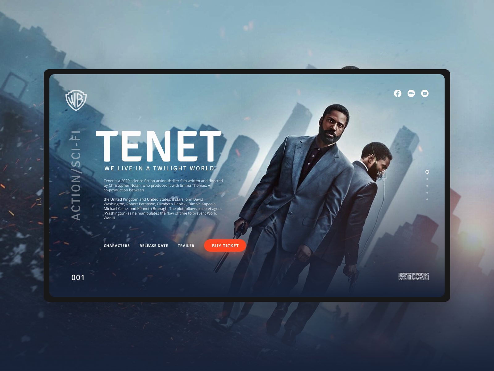 TENET Landing Page UI Exploration by ashiouzzaman.ux on Dribbble
