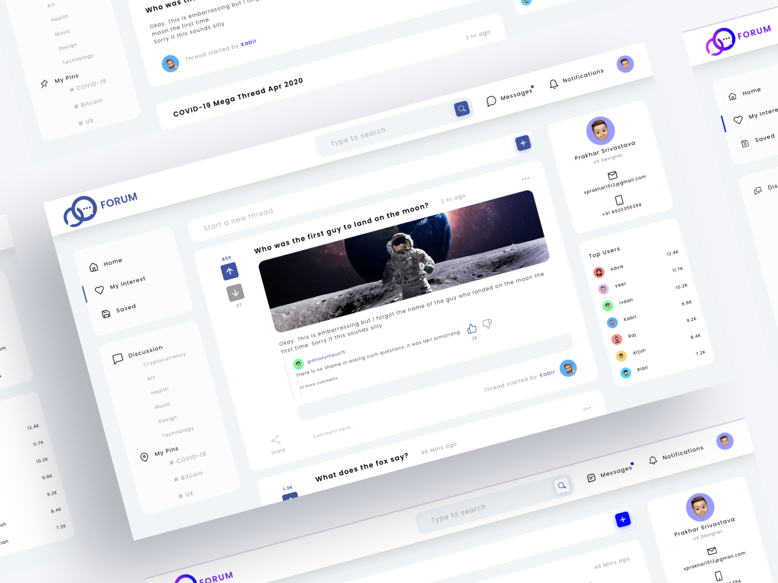 Open Forum Web Design by Prakhar Srivastava on Dribbble