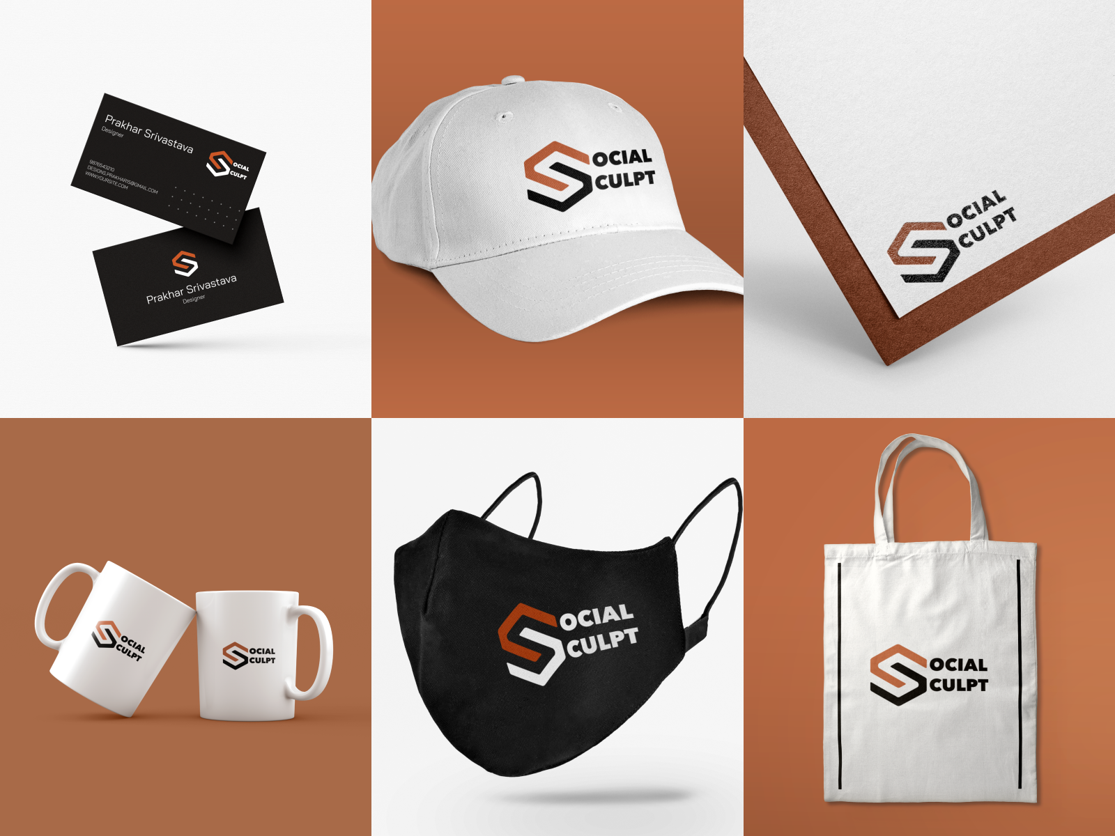 Social Sculpt logo mockups!! by Prakhar Srivastava on Dribbble