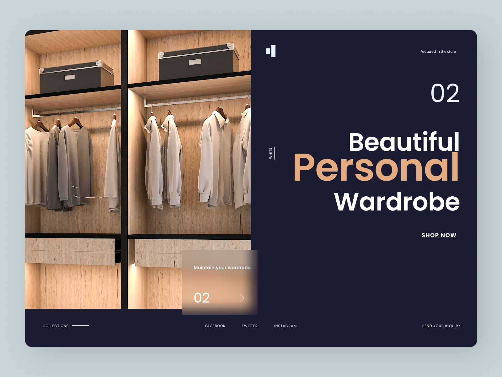 Wardrobe Landing Page Concept by Anna Thompson on Dribbble
