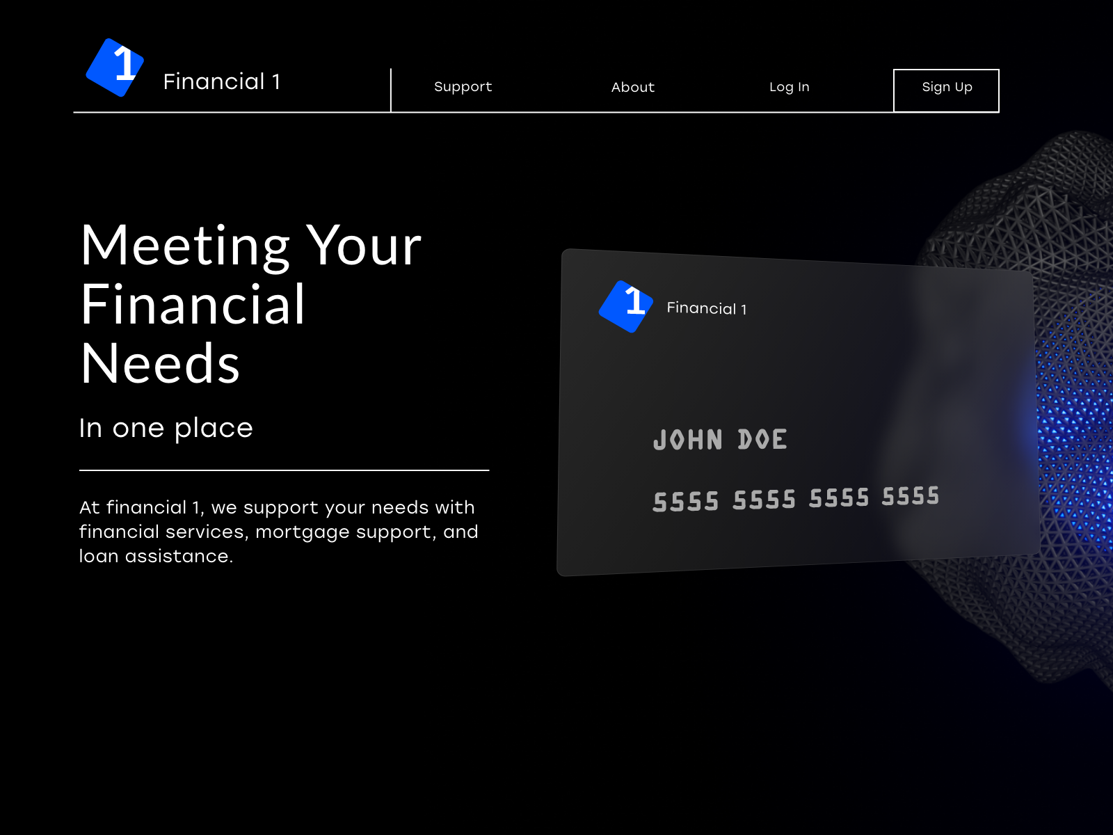 Financial 1 Landing Page by John Thacher on Dribbble