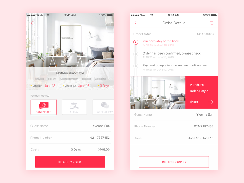 Order by Yvonne Sun on Dribbble