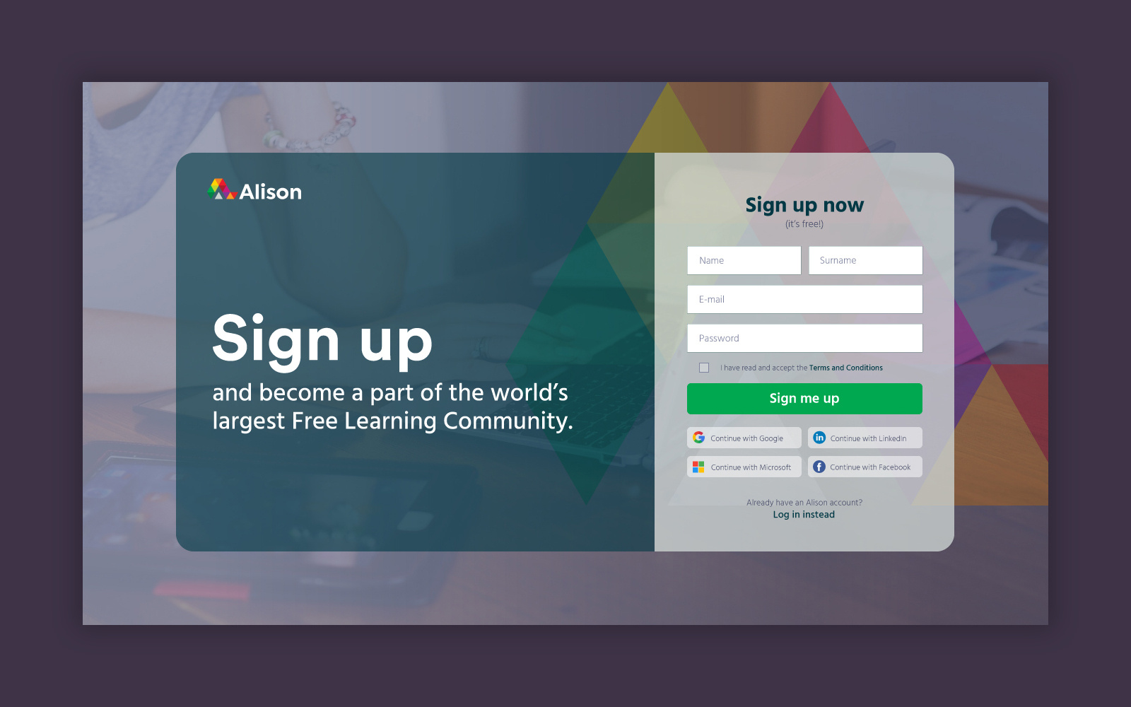 Daily UI - Sign up page by Paola Fox on Dribbble