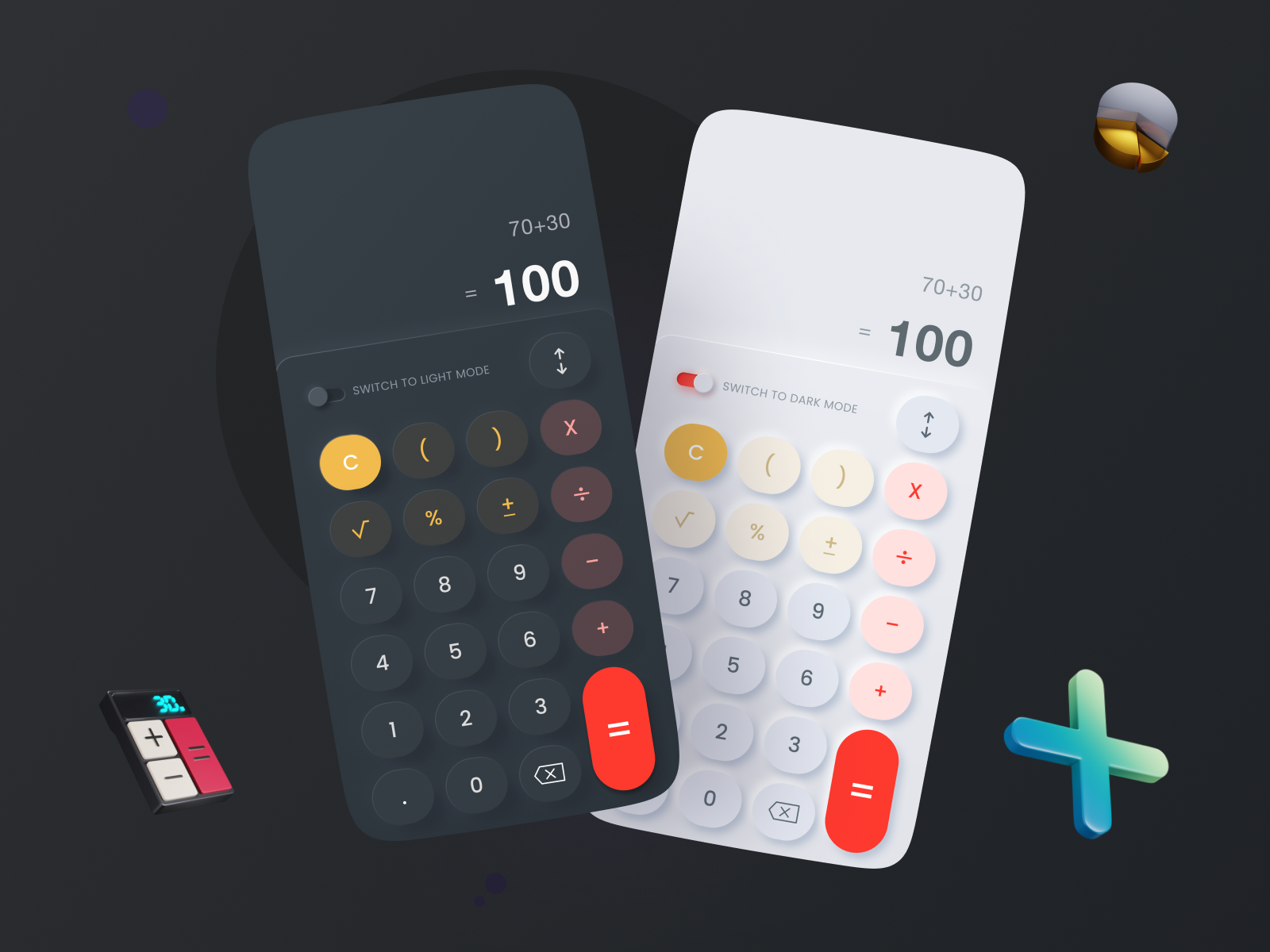 Calculator (Neumorphism) by gaurav tyagi on Dribbble