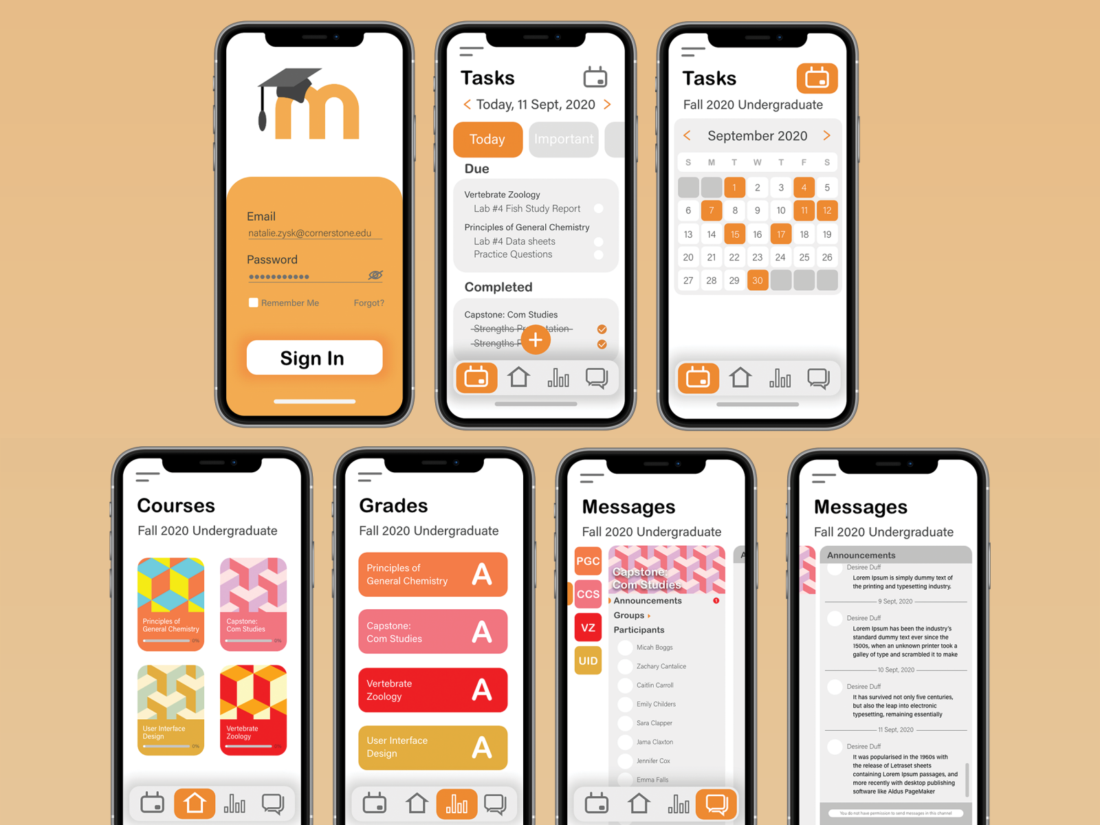 Moodle App Redesign by Natalie on Dribbble