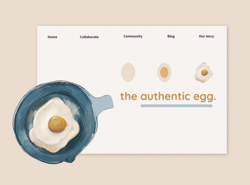 the authentic egg. by Christina Wang on Dribbble