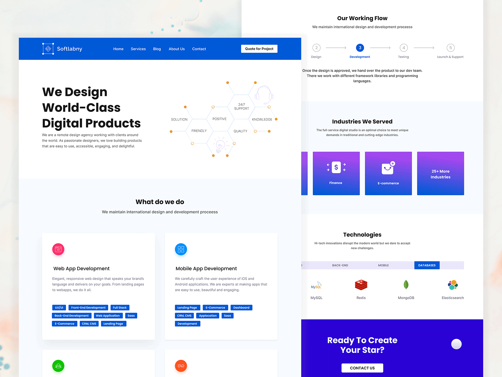 Software service page by Khandaker Ariful Haque on Dribbble